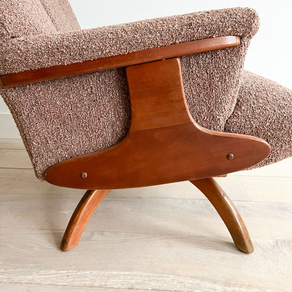 Mid Century Swivel Rocker - New Upholsery – Atomic Furnishing & Design