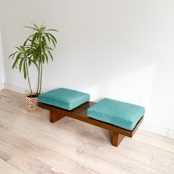 Mid Century Bench w/ Cushions by Hibriten – Atomic Furnishing & Design