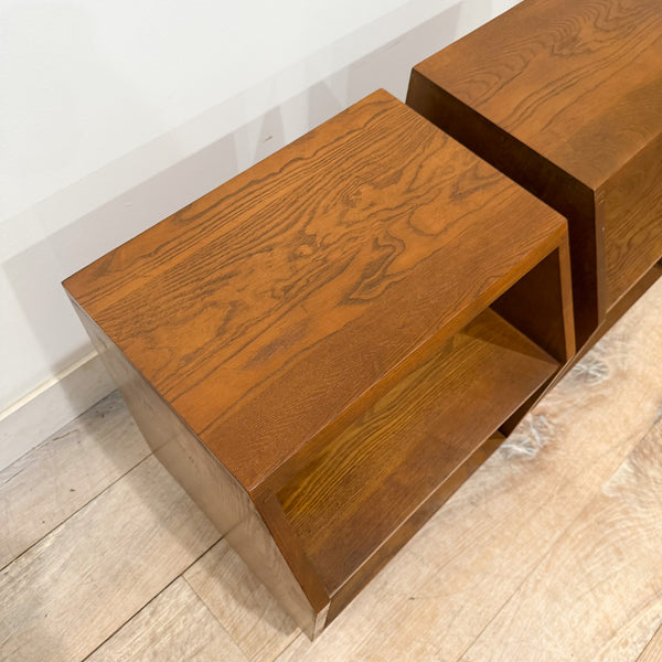 Pair of Mid Century Oak Nightstands – Atomic Furnishing & Design