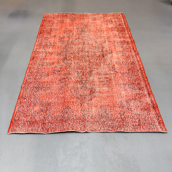 Vintage Over-Dyed Orange/Brown Rug - 5’4x8’6 – Atomic Furnishing & Design