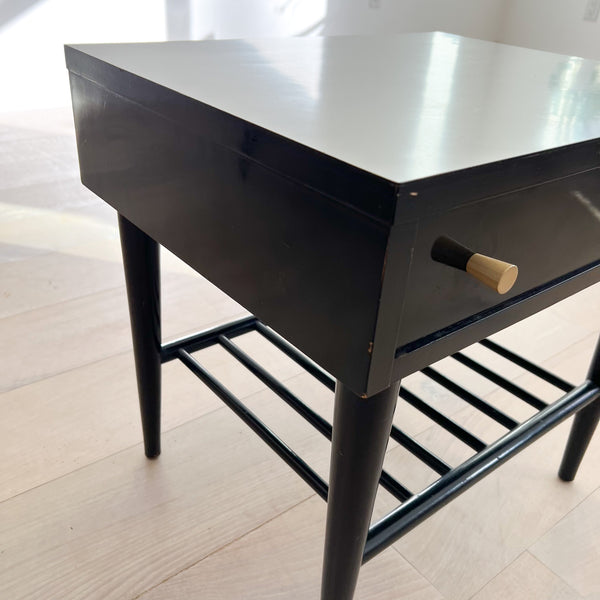 American of Martinsville Black Lacquered Nightstand – Atomic Furnishing ...