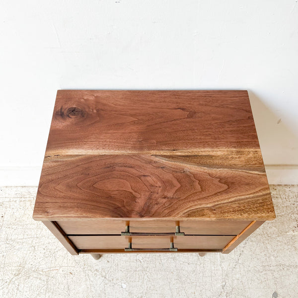Mid Century Nightstand w/ Solid Walnut Top – Atomic Furnishing & Design
