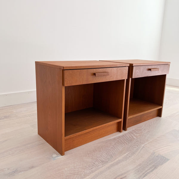 Pair of Danish Teak Nightstands – Atomic Furnishing & Design