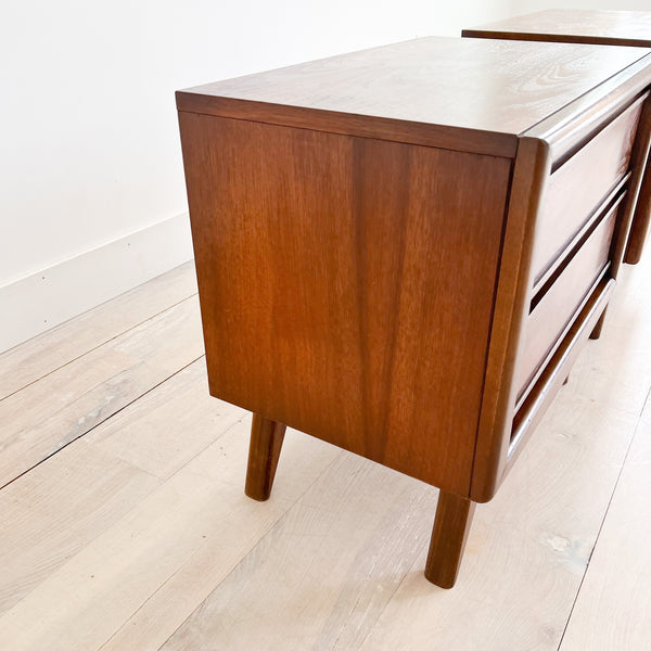 Pair of Mid Century Walnut Nightstands – Atomic Furnishing & Design
