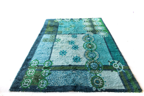 Large Blue/Green Rya – Atomic Furnishing & Design