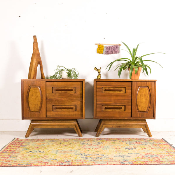 Pair of Mid Century Nightstands by Young – Atomic Furnishing & Design