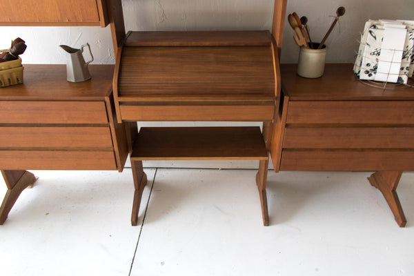 Walnut Wall Unit – Atomic Furnishing & Design