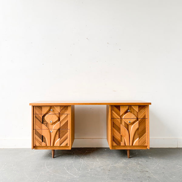 Mid Century Modern Brutalist Desk – Atomic Furnishing & Design