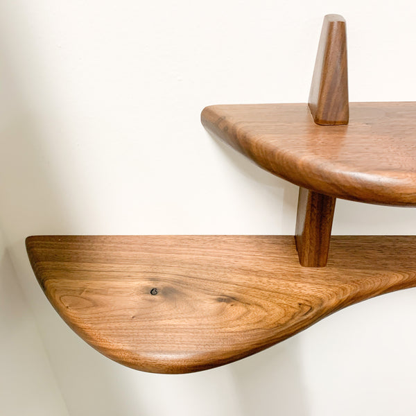 Walnut Wave Shelf – Atomic Furnishing & Design